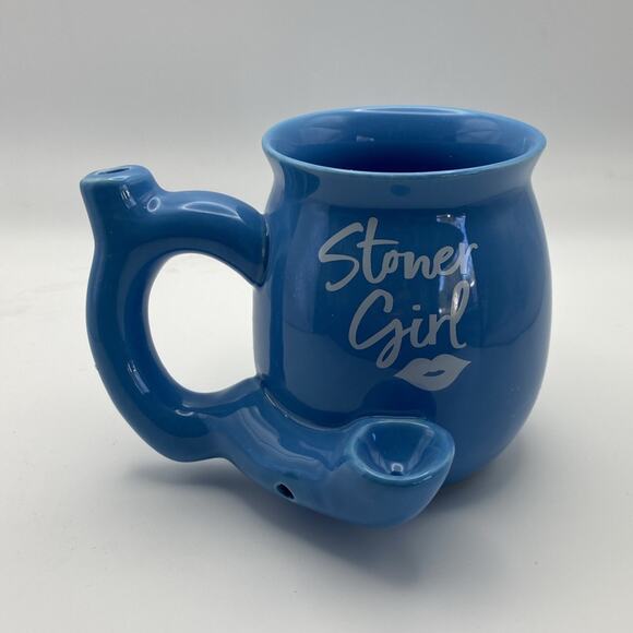 ROAST AND TOAST | Dining | Stoner Girl Blue With White Graphics Mug ...